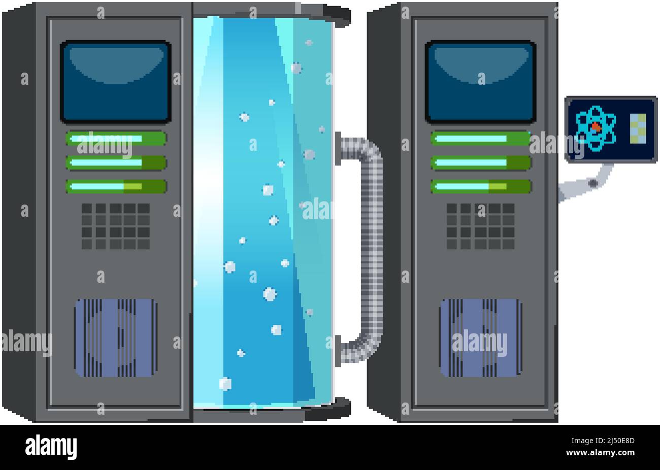 Cryonics capsule cartoon on white background illustration Stock Vector ...