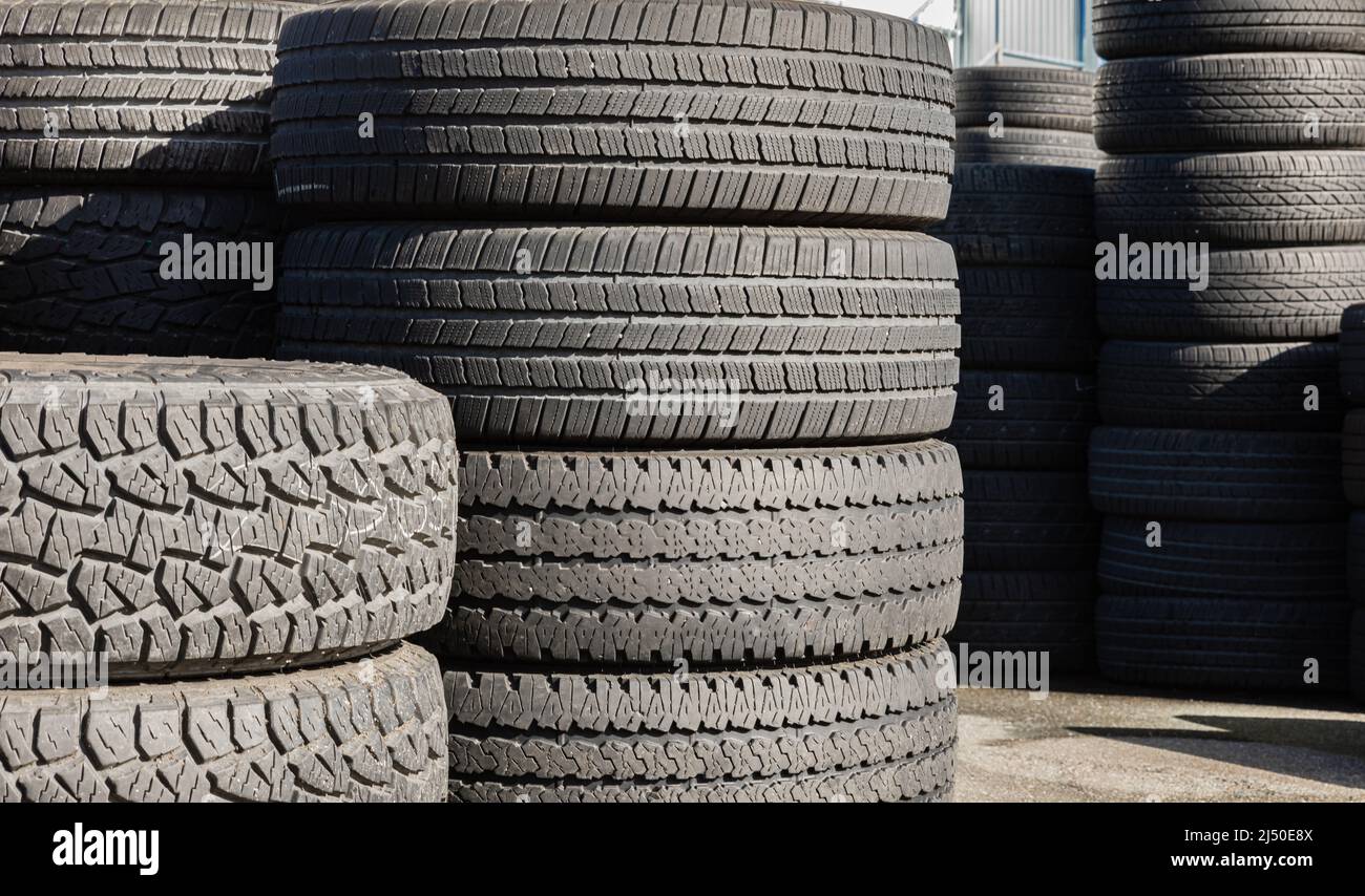 Set of four car tyres hi-res stock photography and images - Alamy
