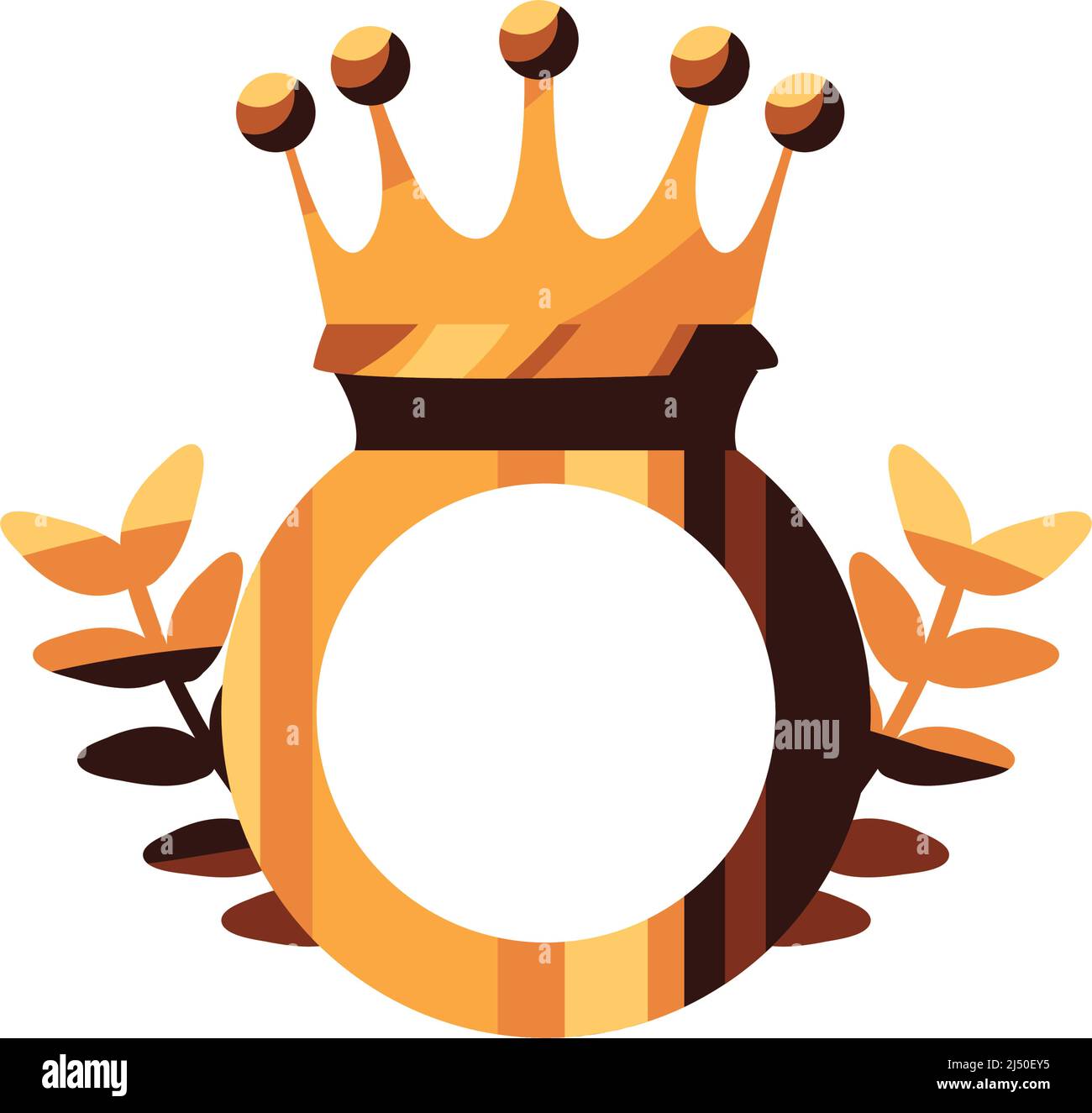 flat elegant label with crown Stock Vector Image & Art - Alamy