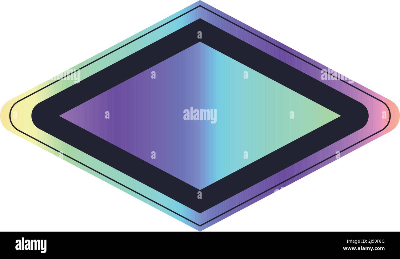 flat holographic seal design Stock Vector Image & Art - Alamy