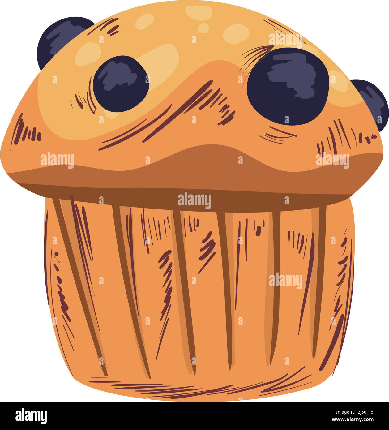 flat blueberry muffin design Stock Vector Image & Art - Alamy