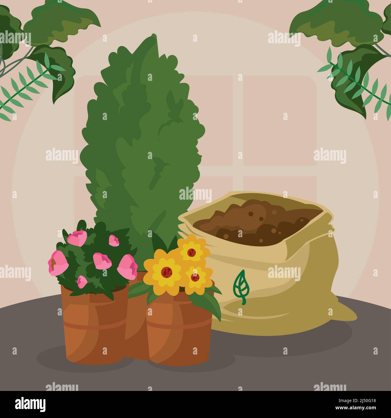 Fertilizer bag plants Stock Vector Images - Alamy