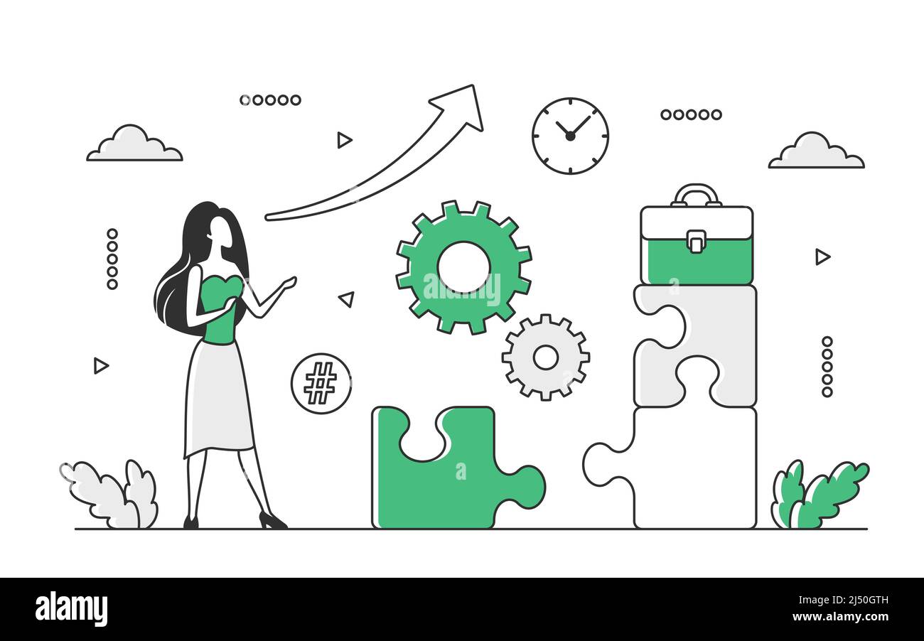 Business career evolution and development. Employee professional talent ...