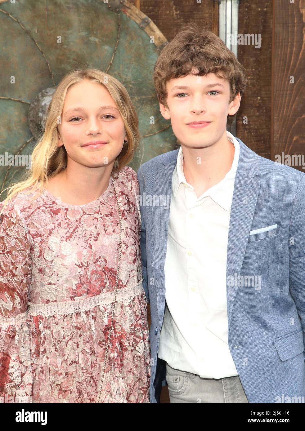 Hollywood, California, USA. 18th Apr, 2022. Lily Gorman and Oscar Novak ...