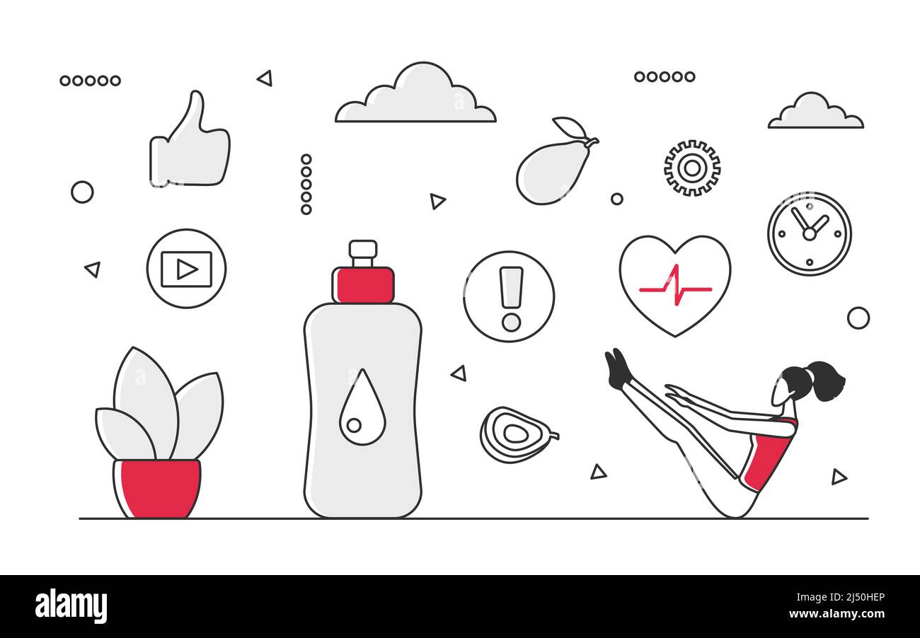 Healthy and active lifestyle habits routine. Regular exercise and ...