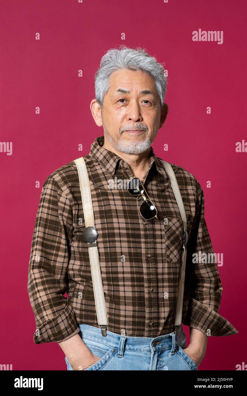 Elderly Man Fashion Portrait Stock Photo - Alamy