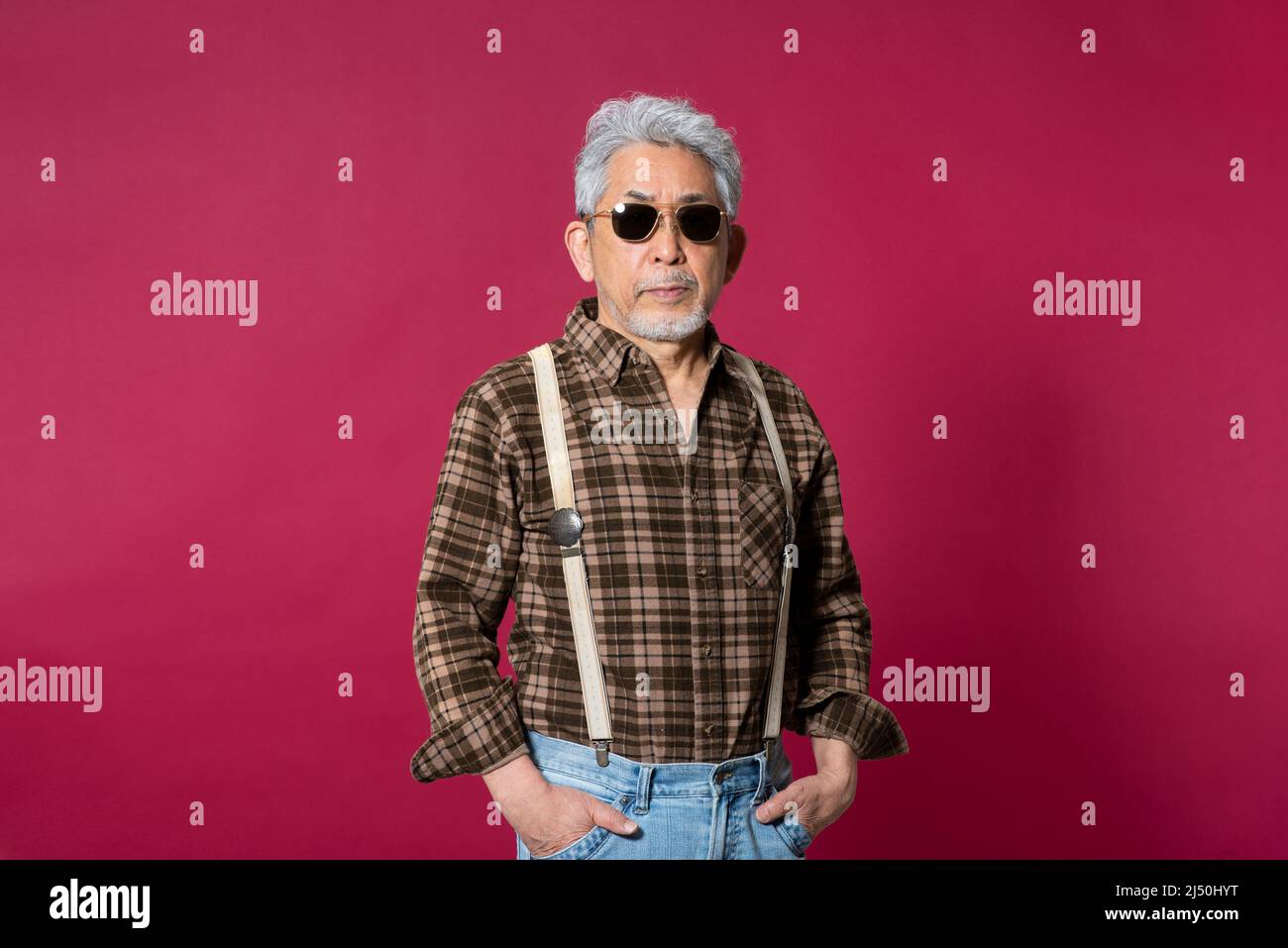 Elderly Man Fashion Portrait Stock Photo - Alamy
