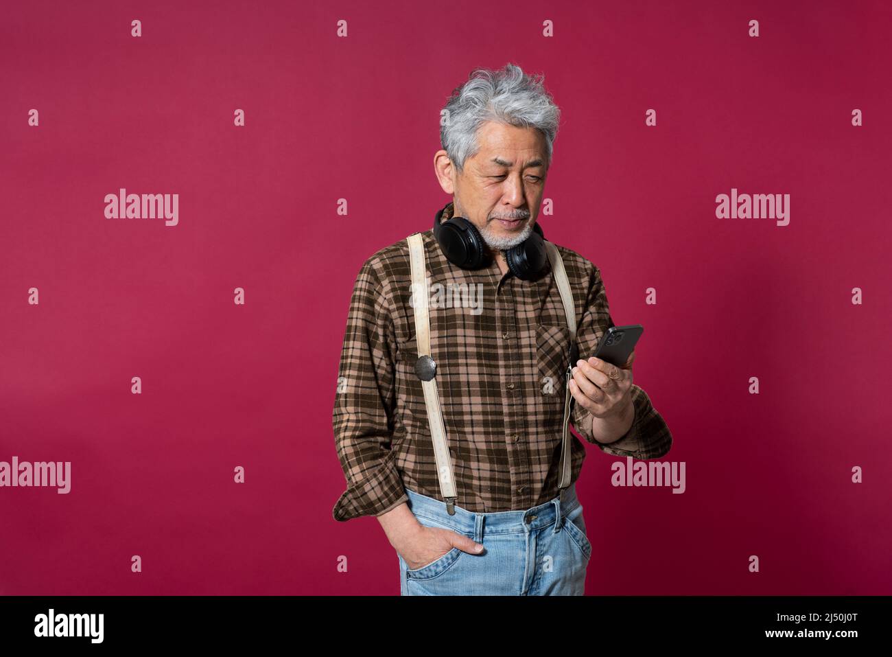 Elderly Man Fashion Portrait Stock Photo - Alamy
