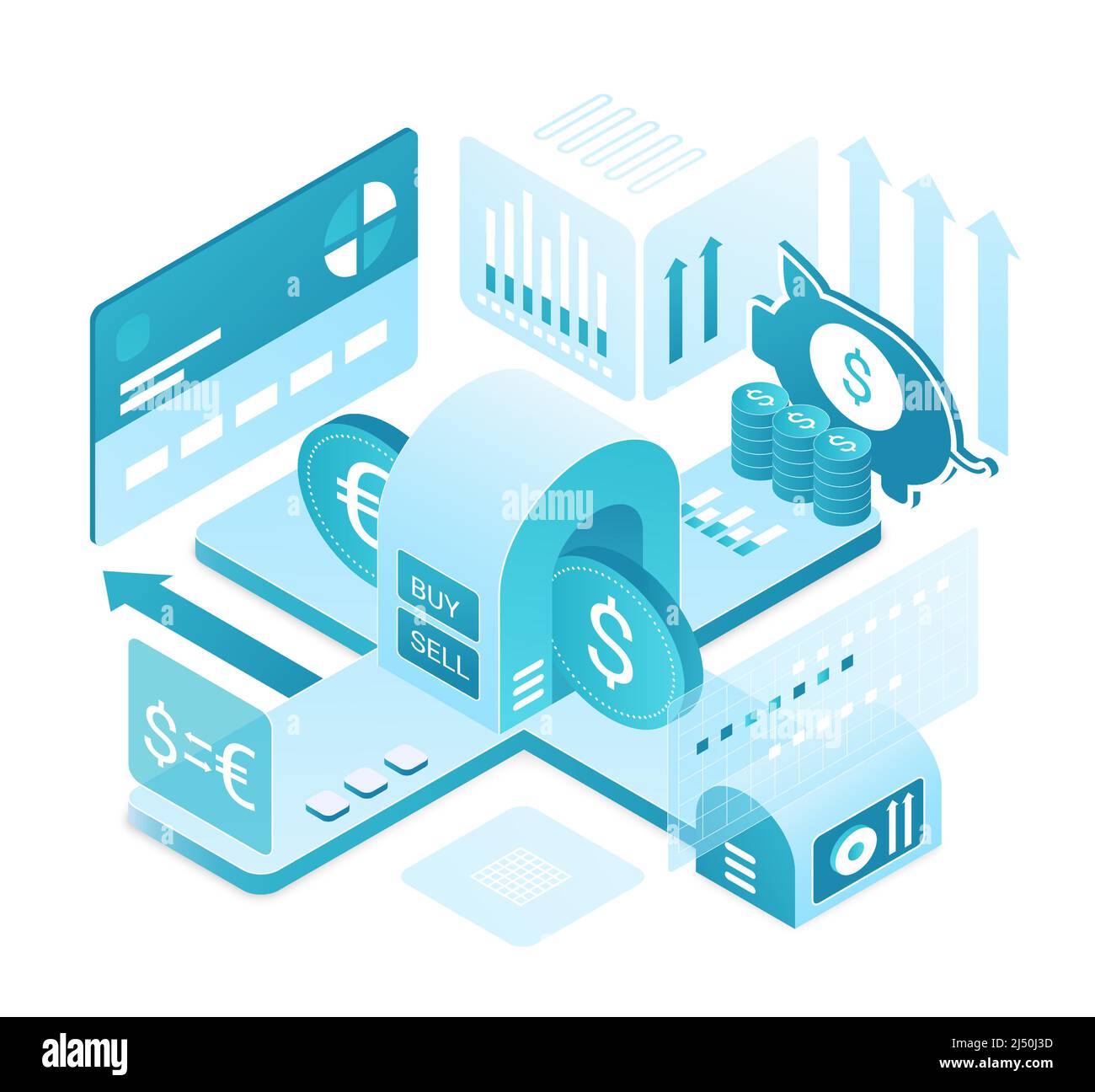 Financial stock exchanging transactions system. Currency financial ...