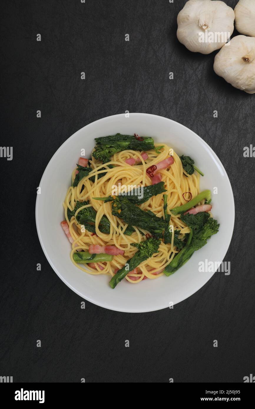 Canola Leaves Spaghetti Stock Photo - Alamy