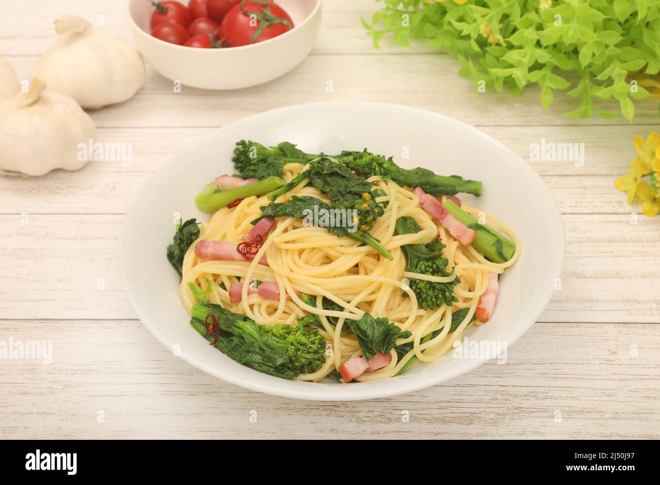 Canola Leaves Spaghetti Stock Photo - Alamy