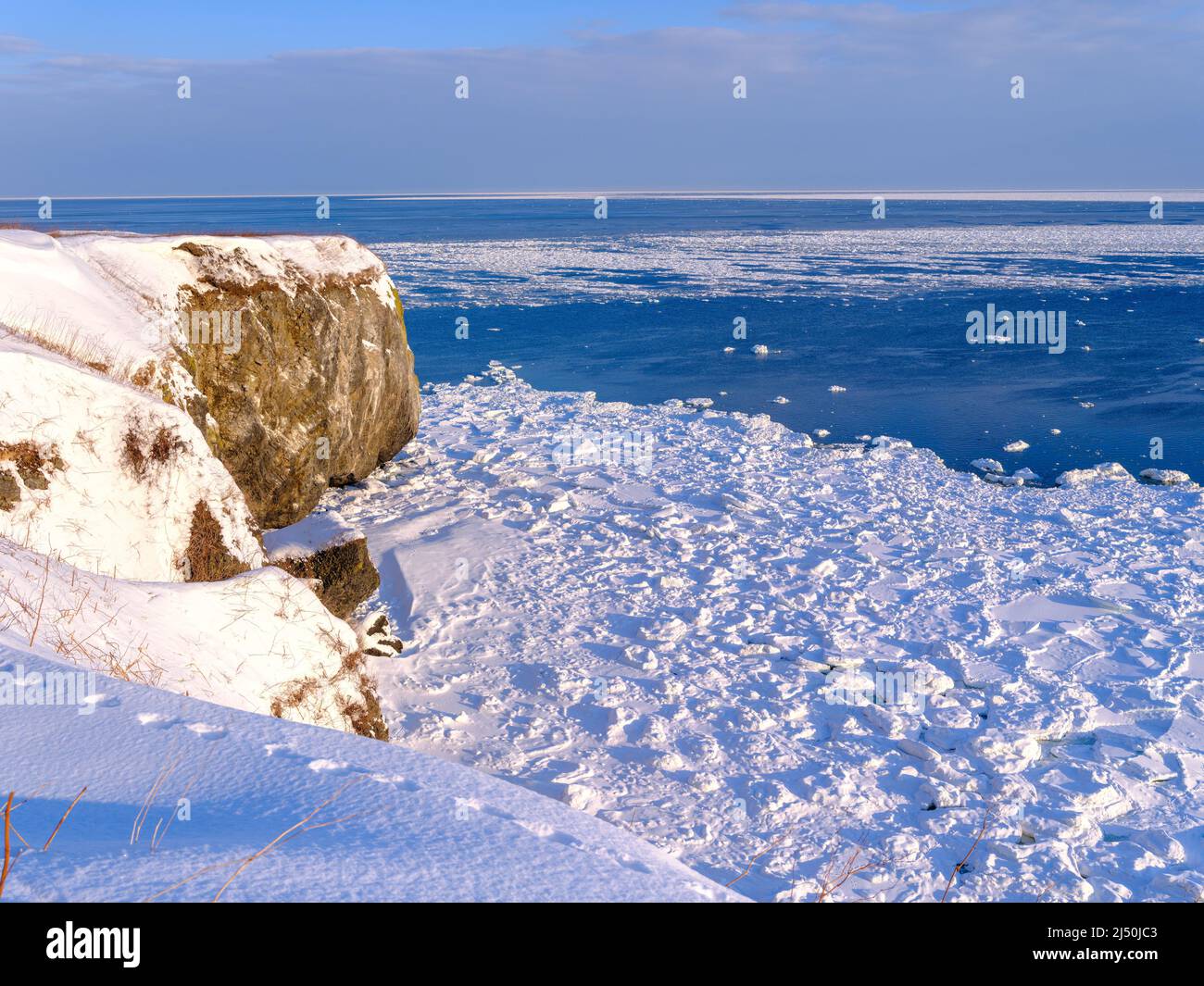 Cape Notoro and Drift Ice, Hokkaido, Japan Stock Photo - Alamy