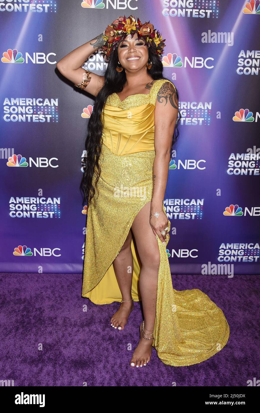 Tenelle at the ‘American Song Contest’ Week 5 Red Carpet held at the ...