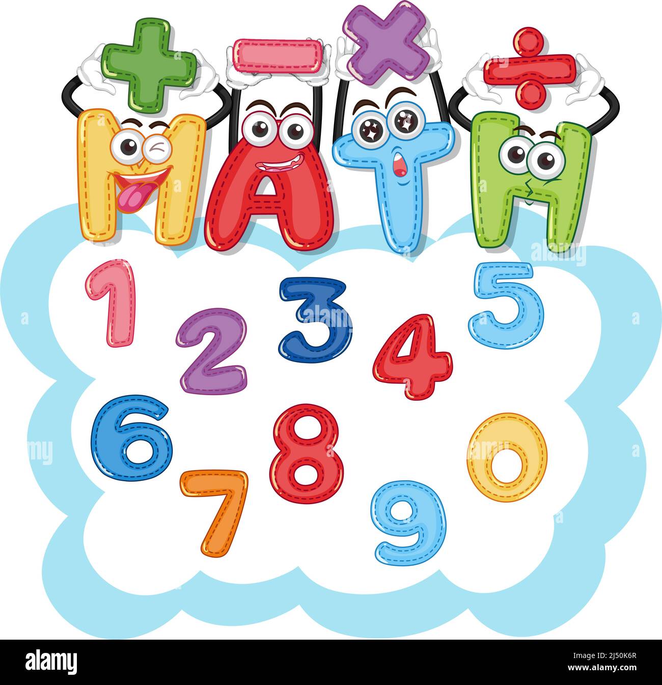 Counting numbers from zero to nine illustration Stock Vector Image ...