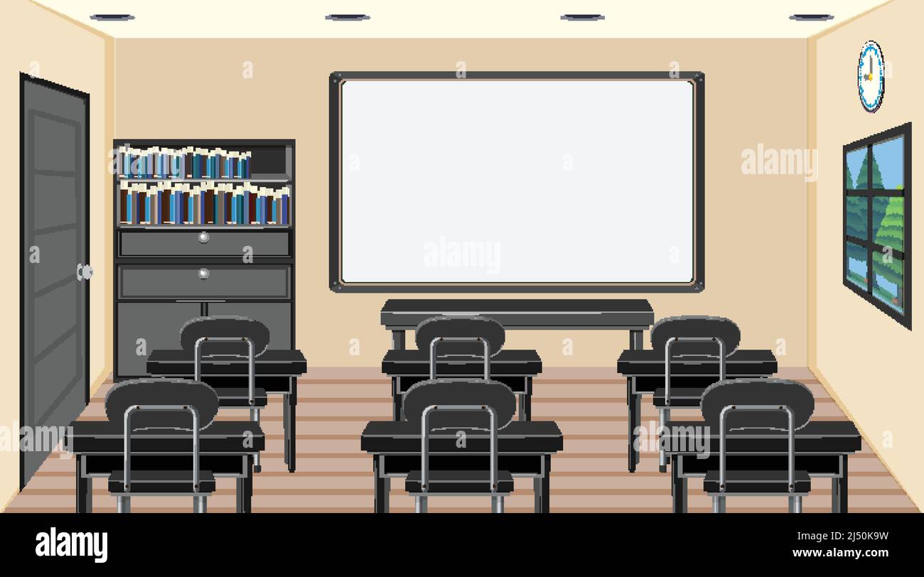 School classroom interior concept illustration Stock Vector Image & Art ...