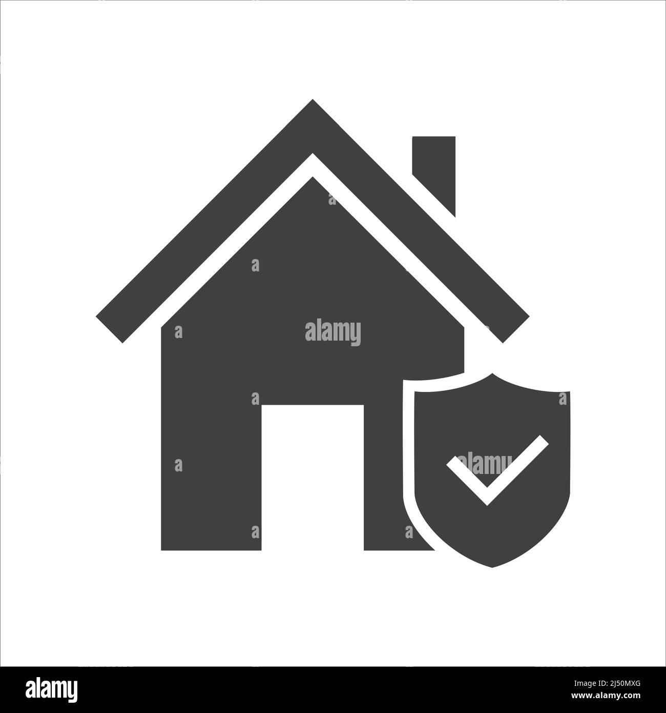 House protection icon blue Black and White Stock Photos & Images - Alamy