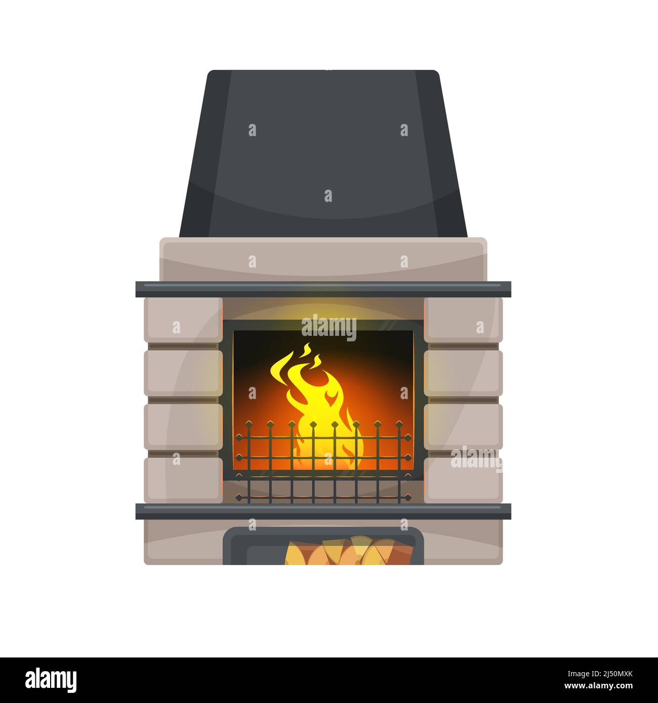 Open hearth mantel fire Stock Vector Images - Alamy