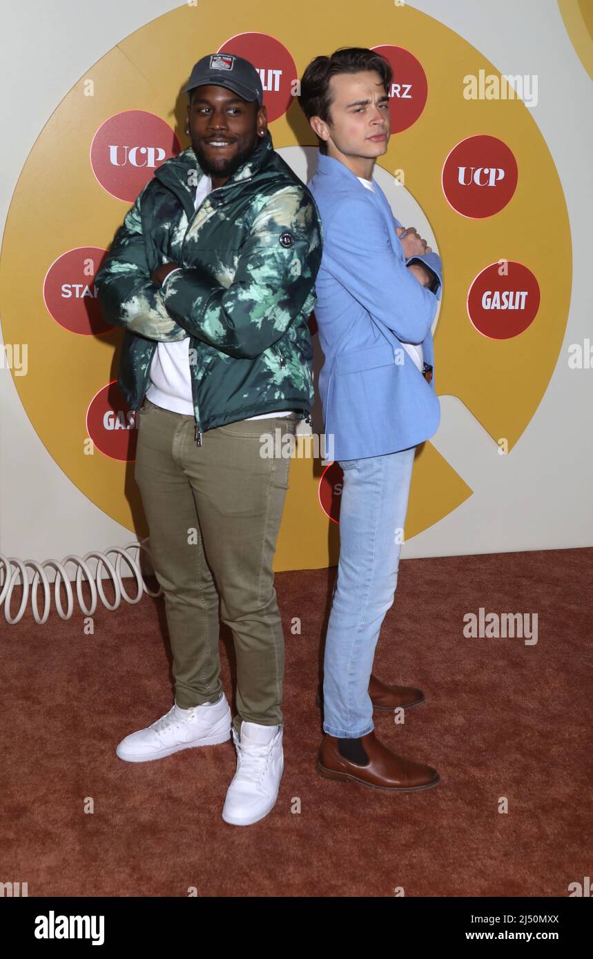 April 18, 2022, New York, New York, USA: Actors QUINCY ISAIAH and BEN ...
