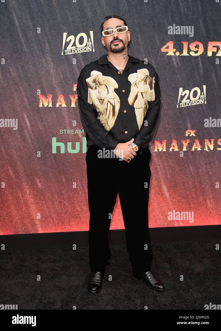 Los Angeles, USA. 18th Apr, 2022. Gino Vento walking on the red carpet ...