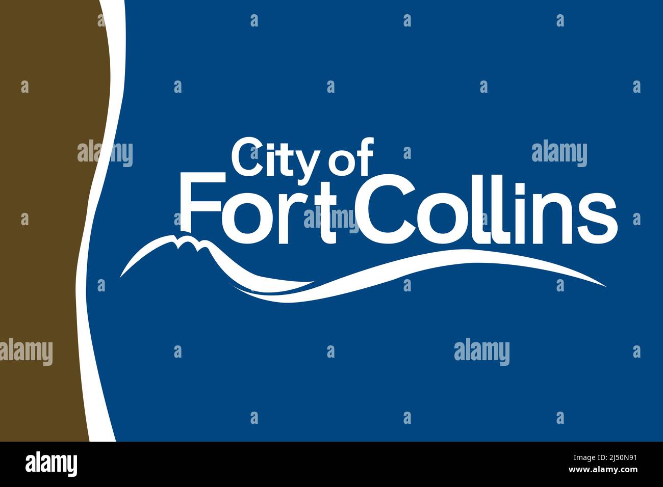 The flag of the city of Fort Collins in Colorado USA Stock Photo - Alamy