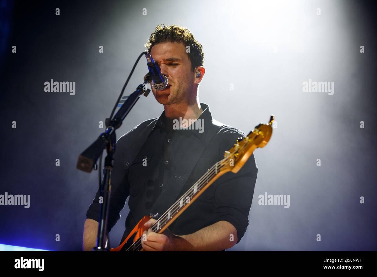Bassist and vocalist Mike Kerr of British rock band Royal Blood ...