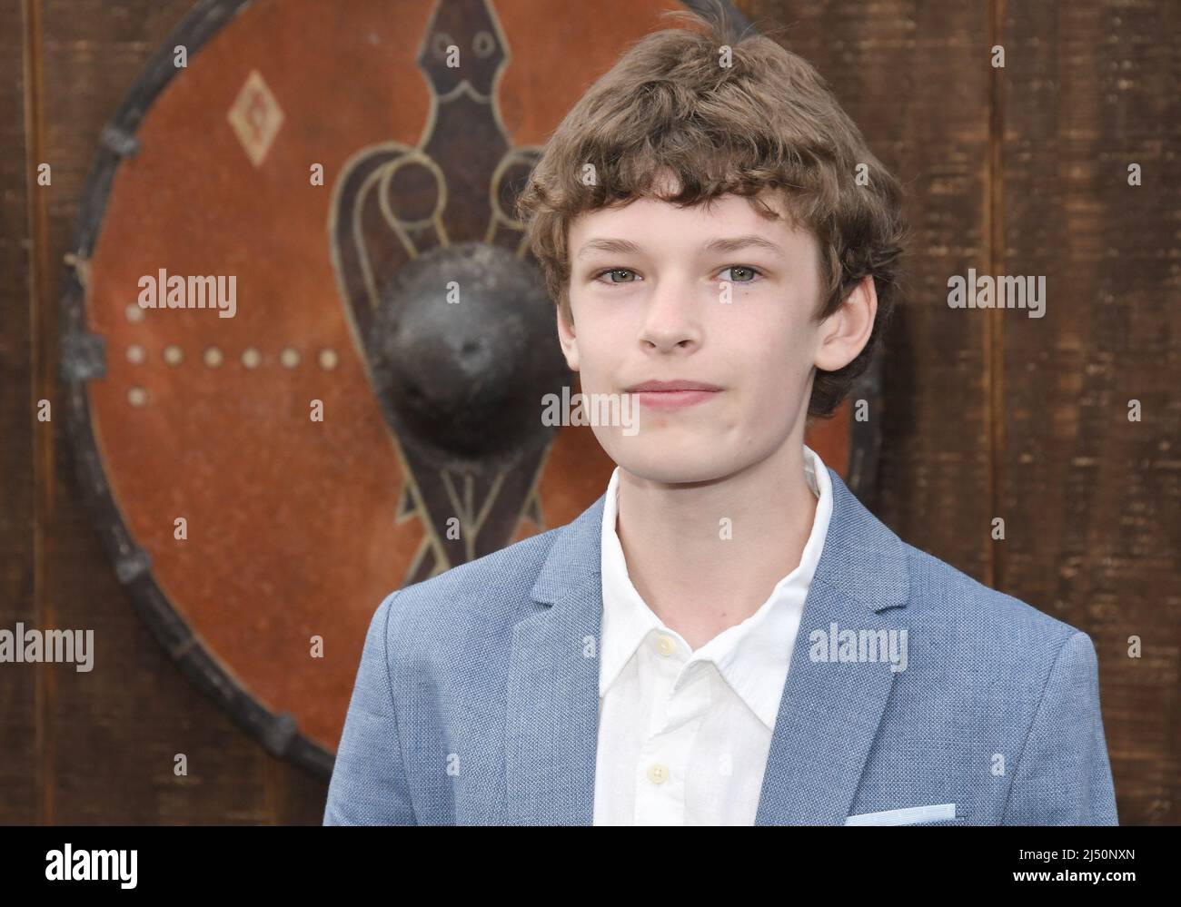 Los Angeles, USA. 18th Apr, 2022. Oscar Novak arrives at THE NORTHMAN ...