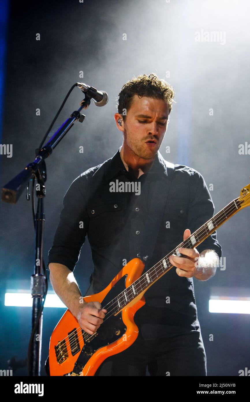 Bassist and vocalist Mike Kerr of British rock band Royal Blood ...