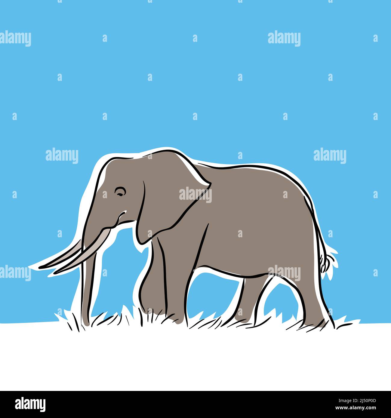 African elephant vector hi-res stock photography and images - Alamy
