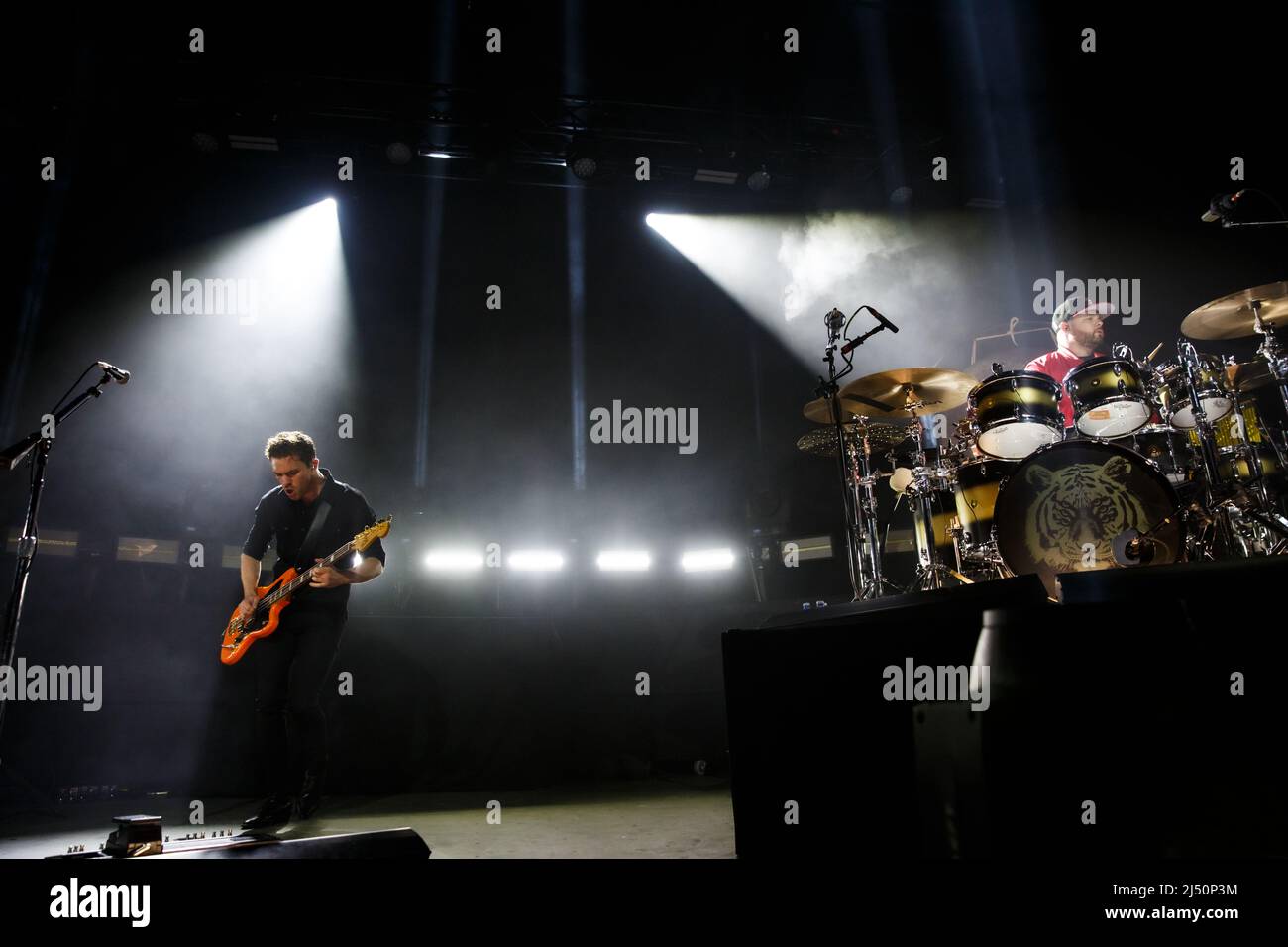Bassist/vocalist Mike Kerr (left) and drummer Ben Thatcher (right) of ...