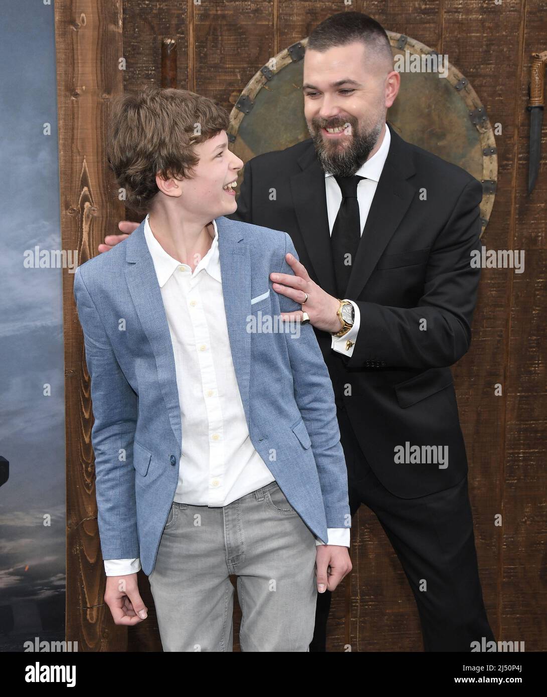 (L-R) Oscar Novak and Robert Eggers at THE NORTHMAN Los Angeles ...