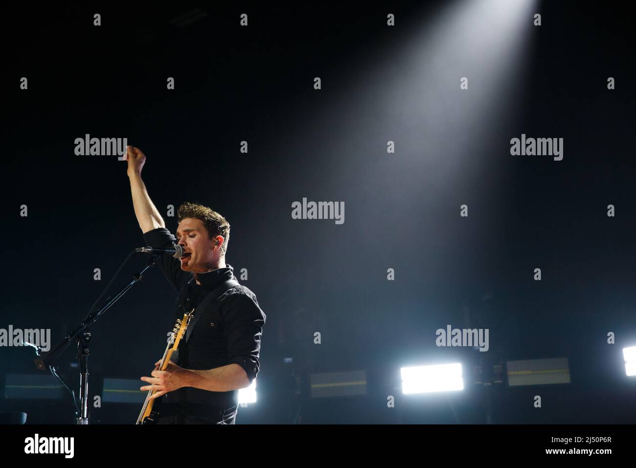 Bassist and vocalist Mike Kerr of British rock band Royal Blood ...