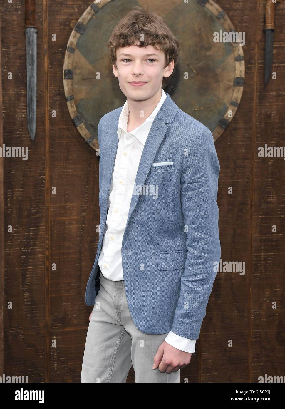 Oscar Novak arrives at THE NORTHMAN Los Angeles Premiere held at the ...
