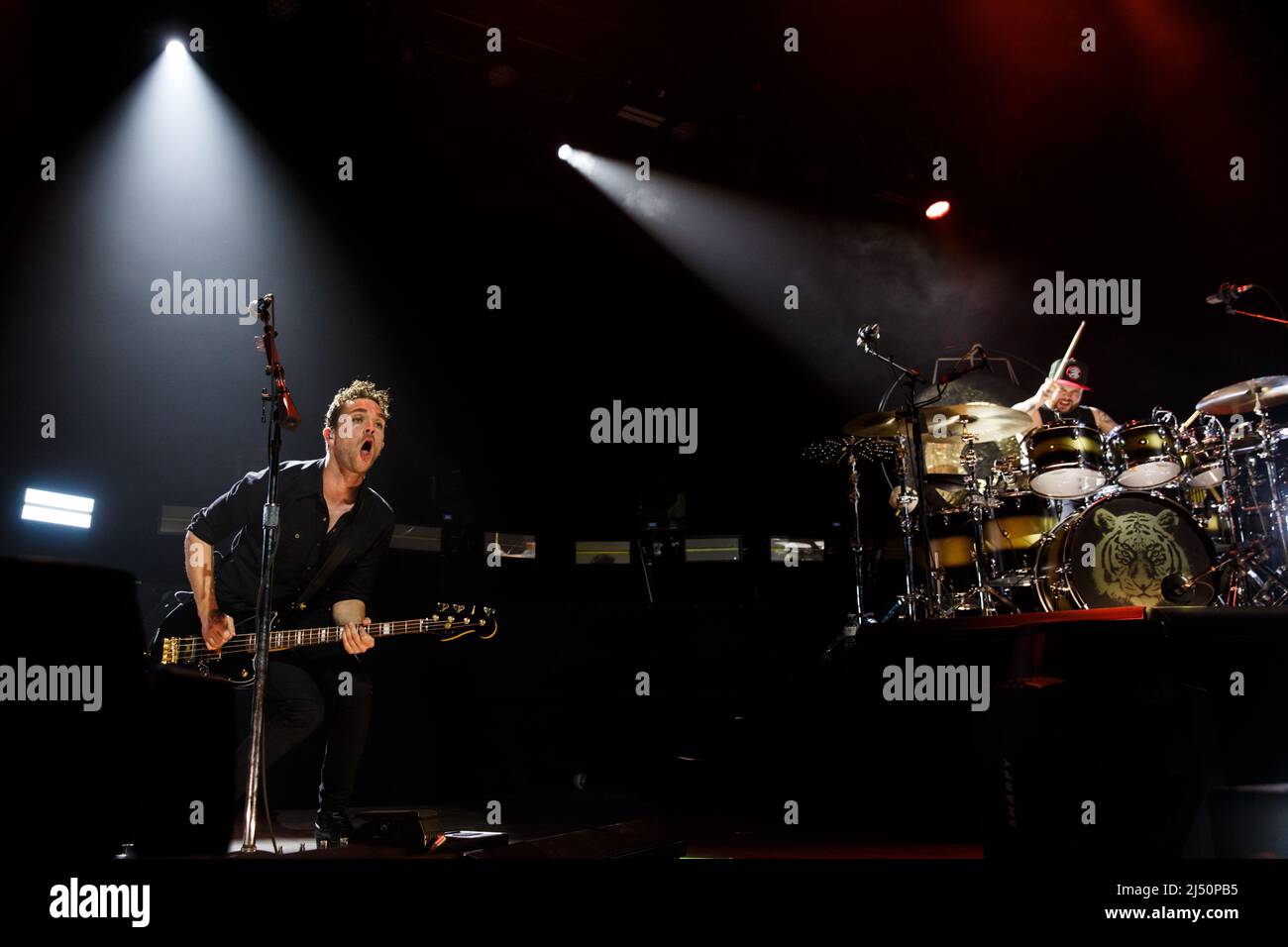Bassist/vocalist Mike Kerr (left) and drummer Ben Thatcher (right) of ...