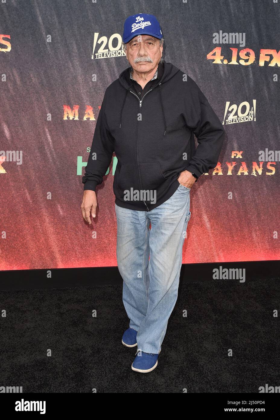 Edward James Olmos walking on the red carpet at FX's "Mayans M.C ...