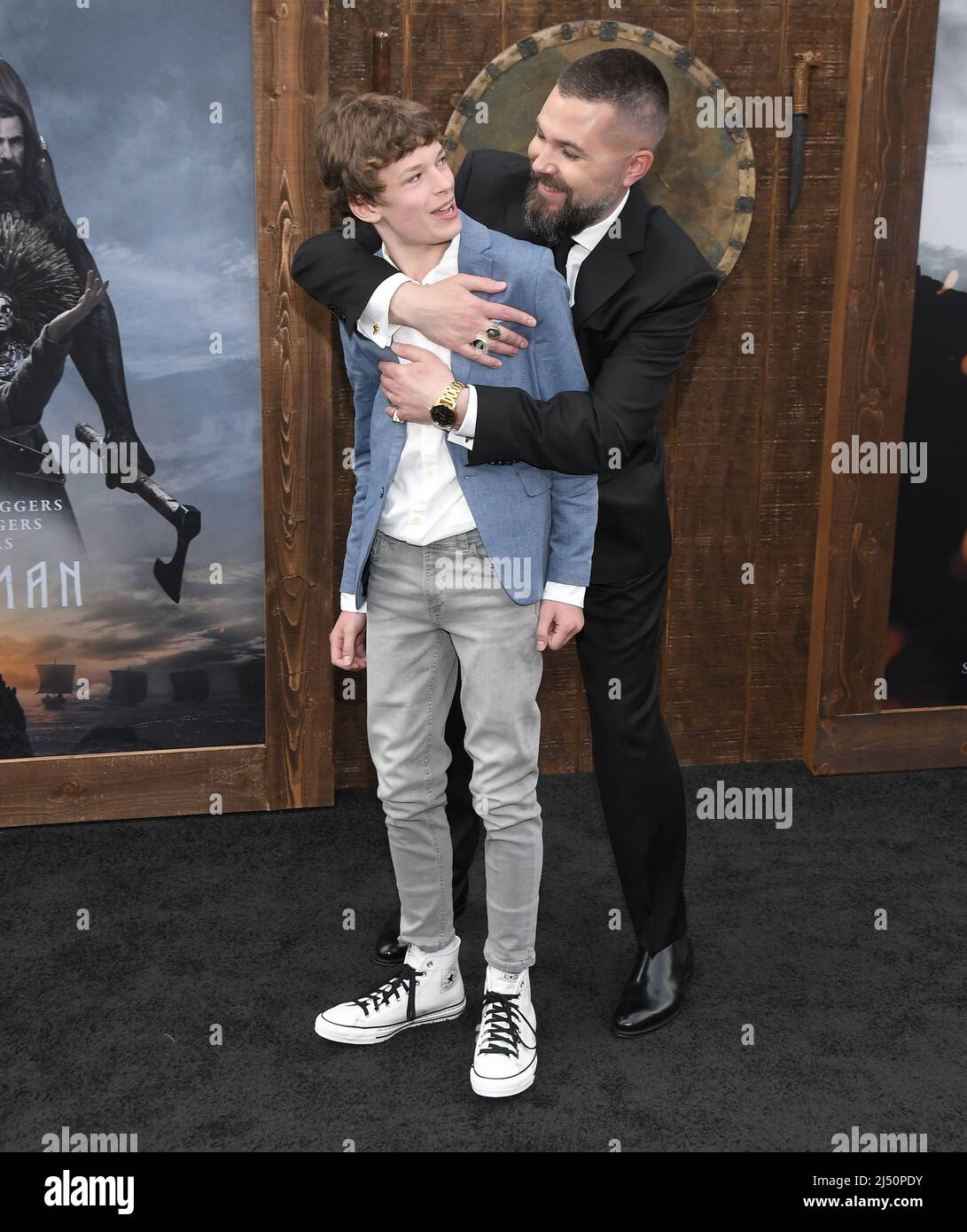 Los Angeles, USA. 18th Apr, 2022. (L-R) Oscar Novak and Robert Eggers ...