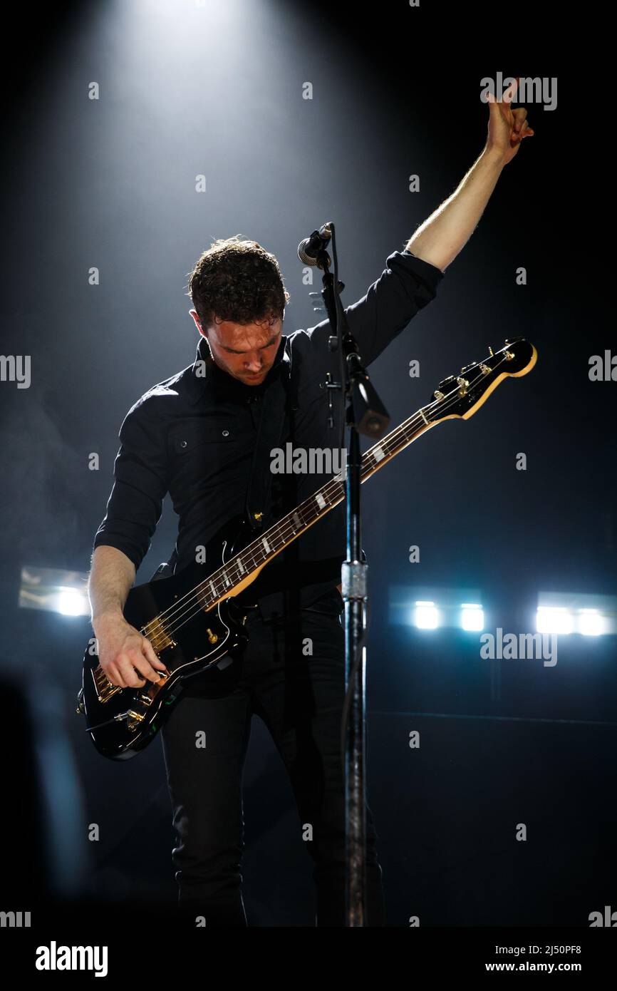 Bassist and vocalist Mike Kerr of British rock band Royal Blood ...