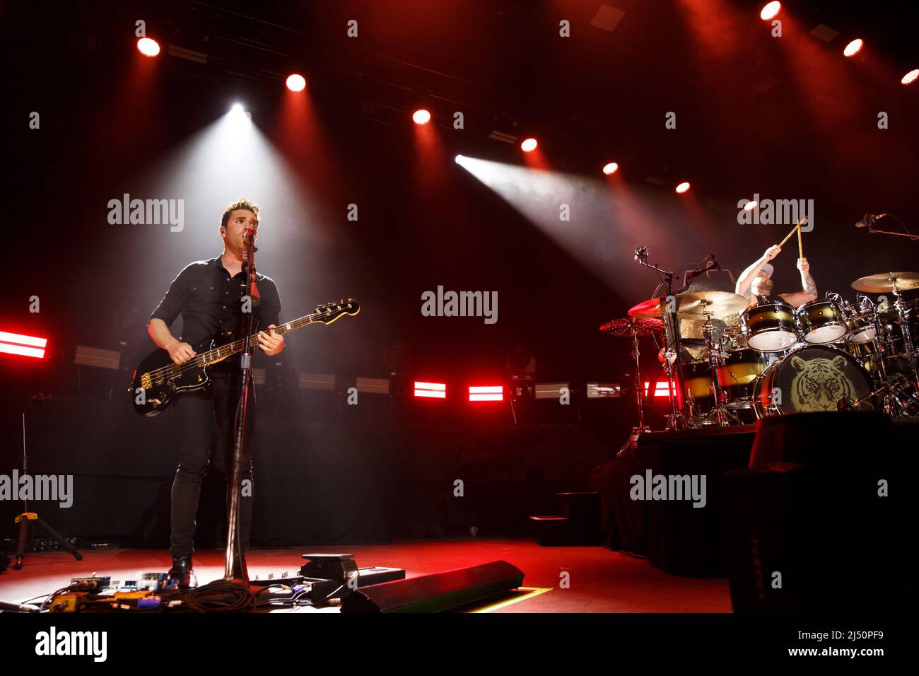 Bassist/vocalist Mike Kerr (left) and drummer Ben Thatcher (right) of ...