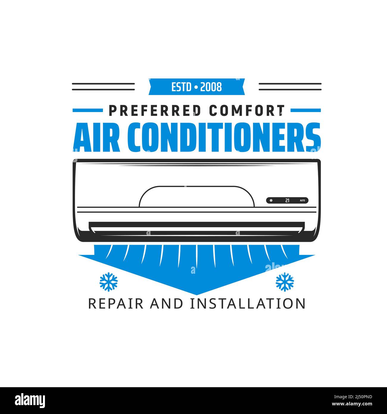 Air conditioner installation service icon. House climate control, home ...