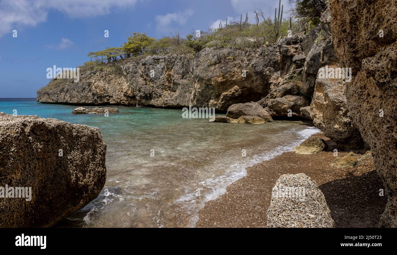 Holiday at Playa Jeremi on the Caribbean island Curacao Stock Photo - Alamy