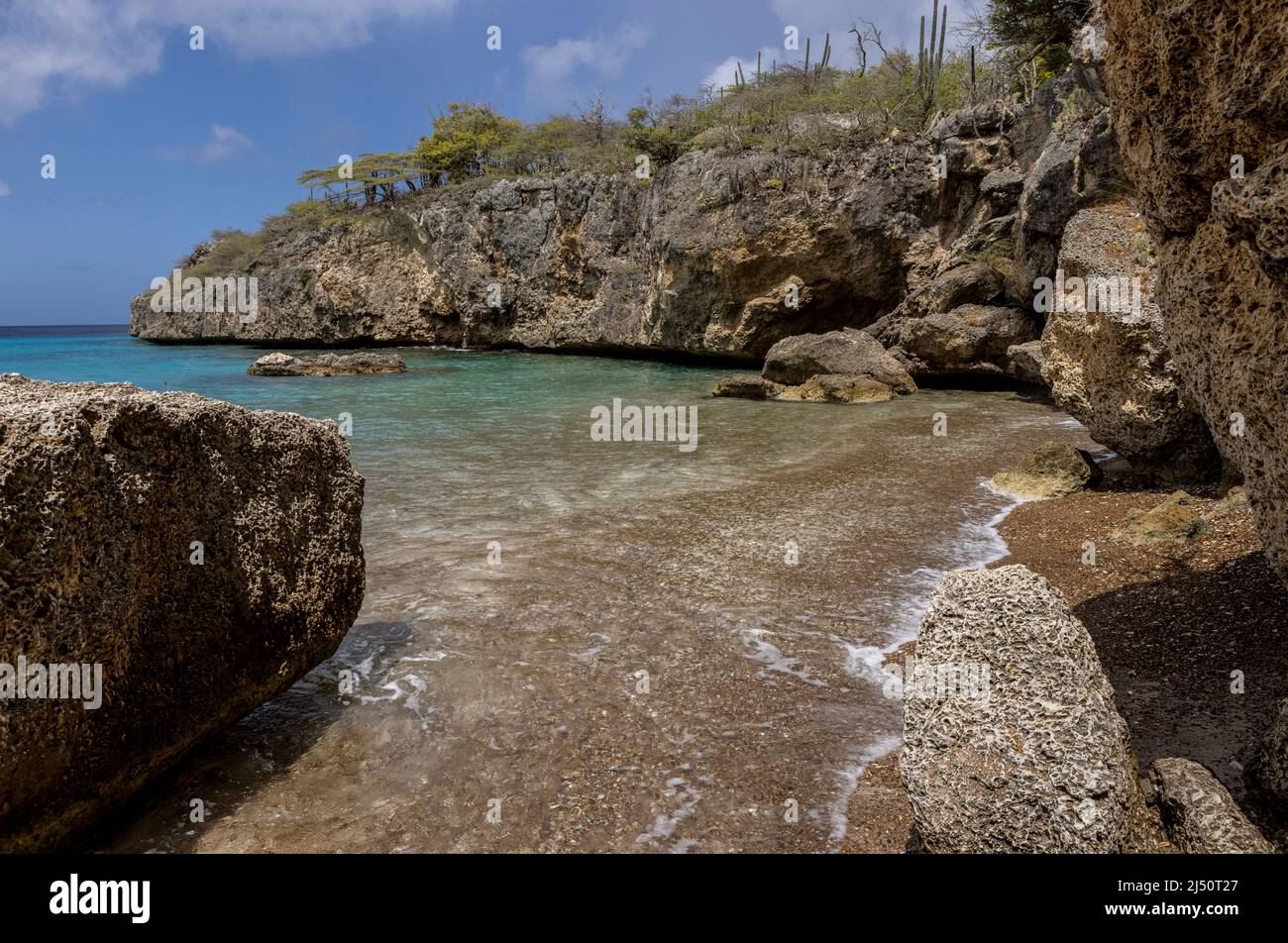 Holiday at Playa Jeremi on the Caribbean island Curacao Stock Photo - Alamy