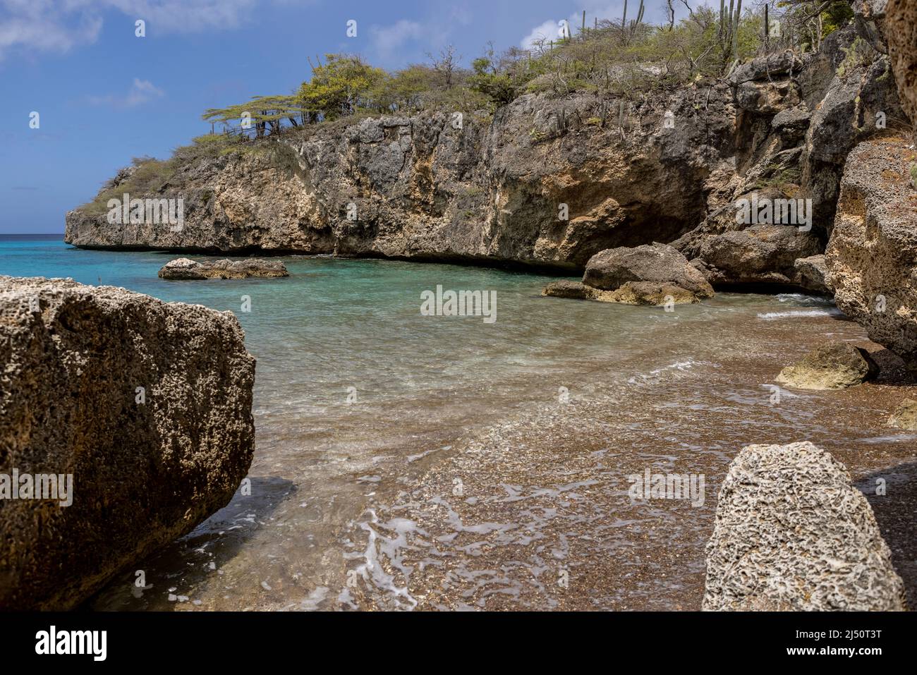 Holiday at Playa Jeremi on the Caribbean island Curacao Stock Photo - Alamy