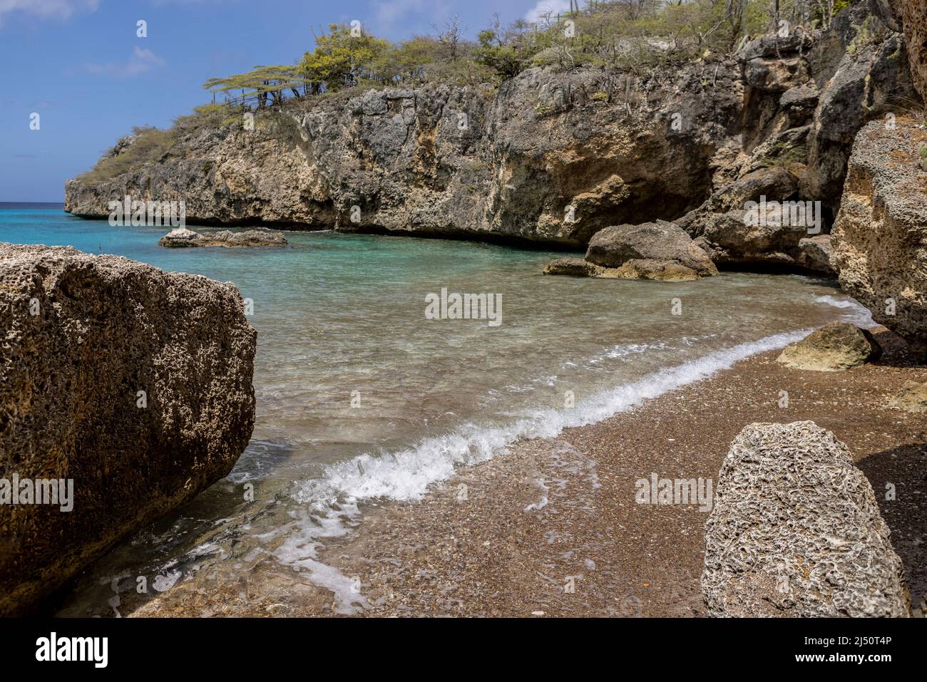 Holiday at Playa Jeremi on the Caribbean island Curacao Stock Photo - Alamy