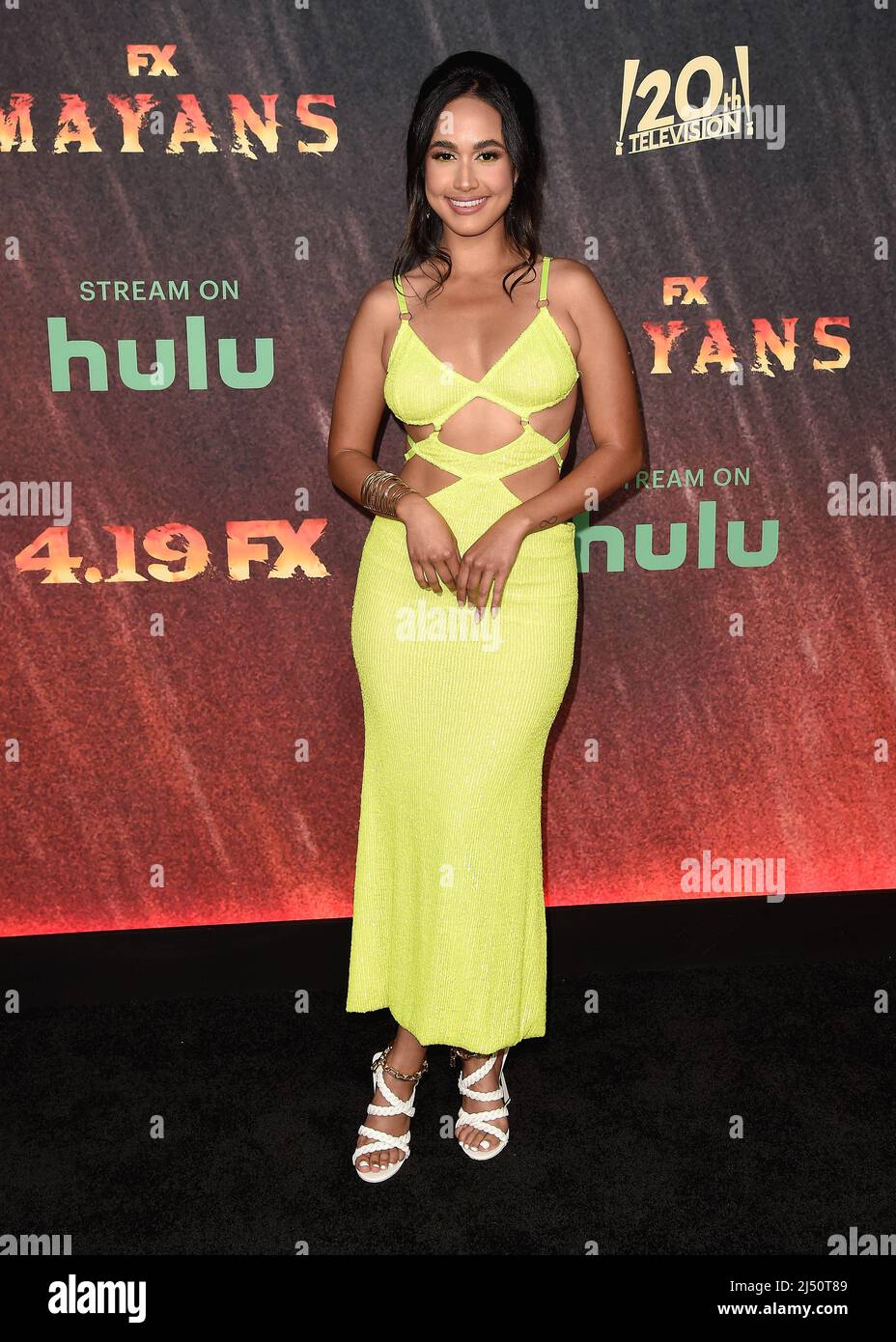 Los Angeles, USA. 18th Apr, 2022. Emily Tosta walking on the red carpet ...