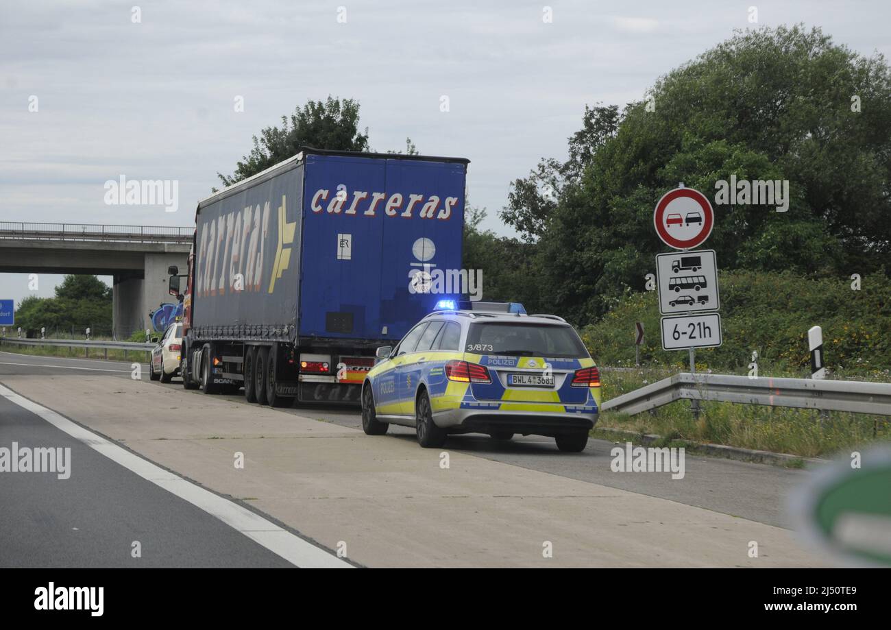 French highwy /Alsace /France/ 27 June 2017/ French delivery truck and ...