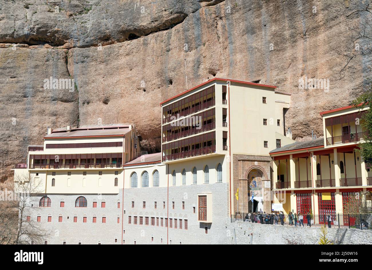 Monastery of Mega Spilaio, Peloponnese, Greece Stock Photo - Alamy