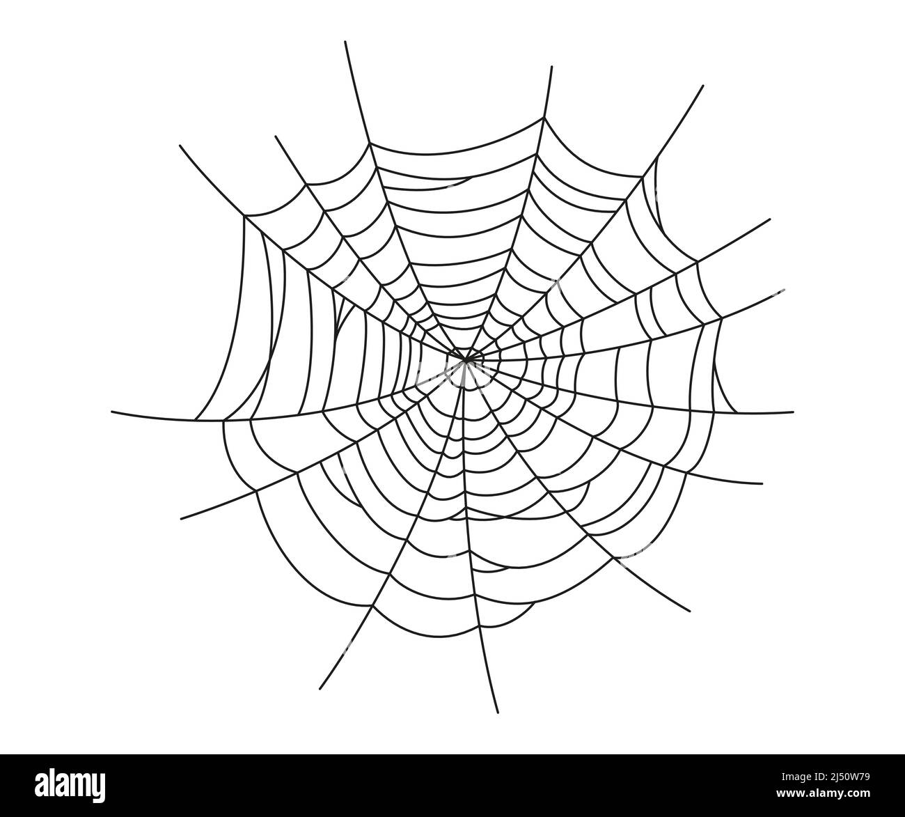 Scary spider web. Black cobweb silhouette isolated on white background ...