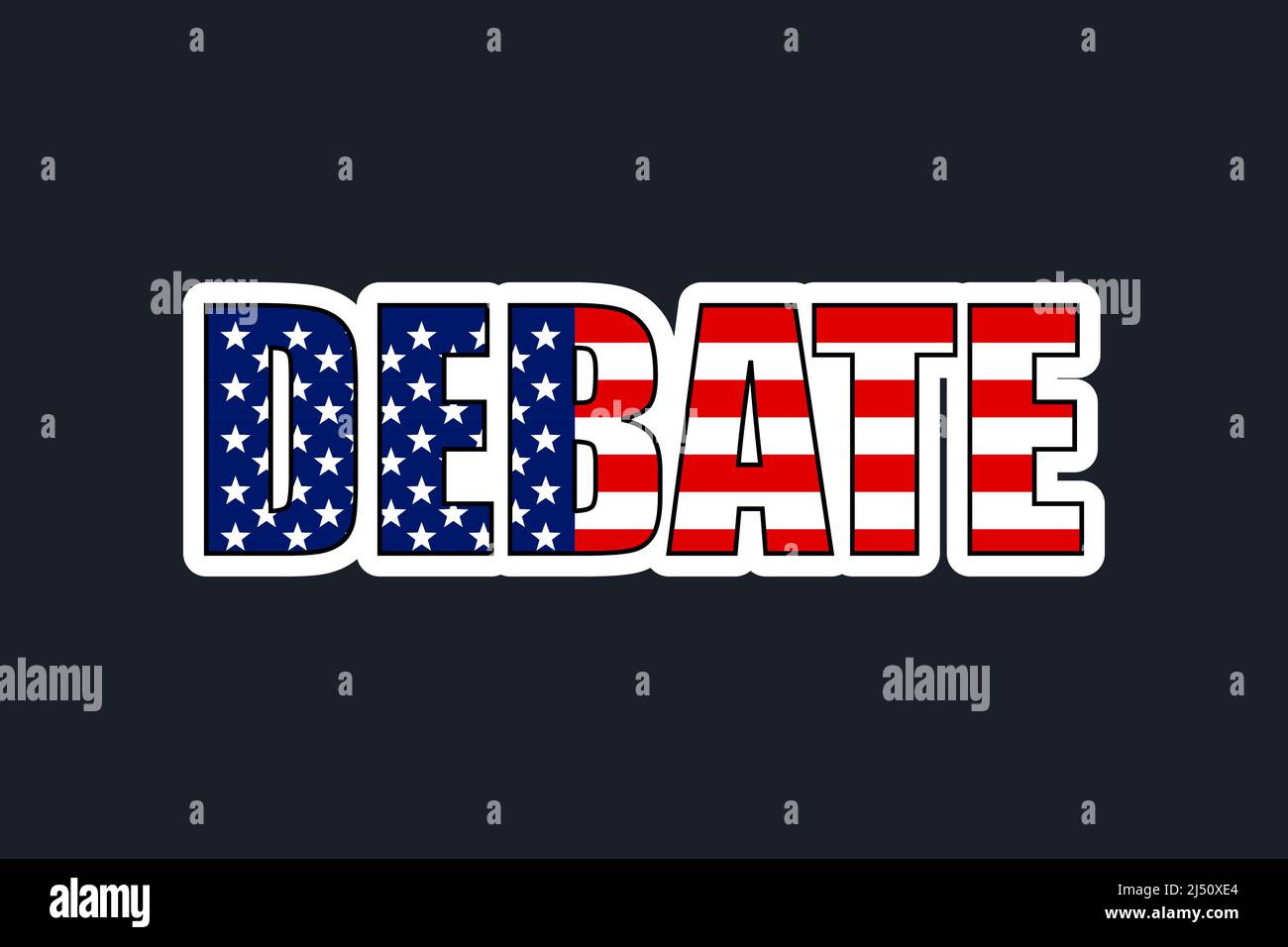 Debate sign Stock Vector Images - Alamy