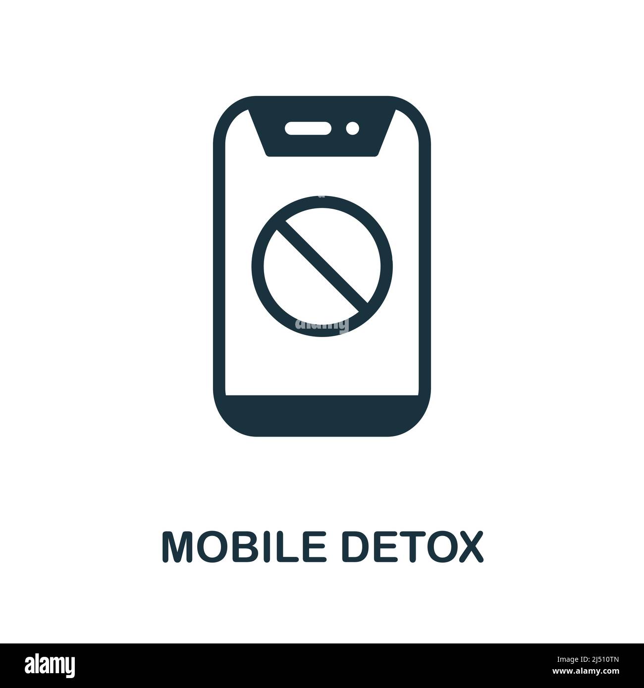 Mobile Detox icon. Simple element from social activity collection ...