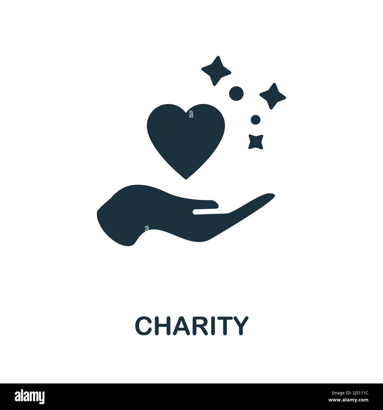 Charity icon. Simple element from social activity collection. Creative ...