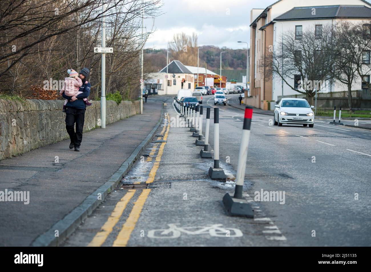 View of "Spaces for people" on Longstone road in Edinburgh Credit: Euan ...